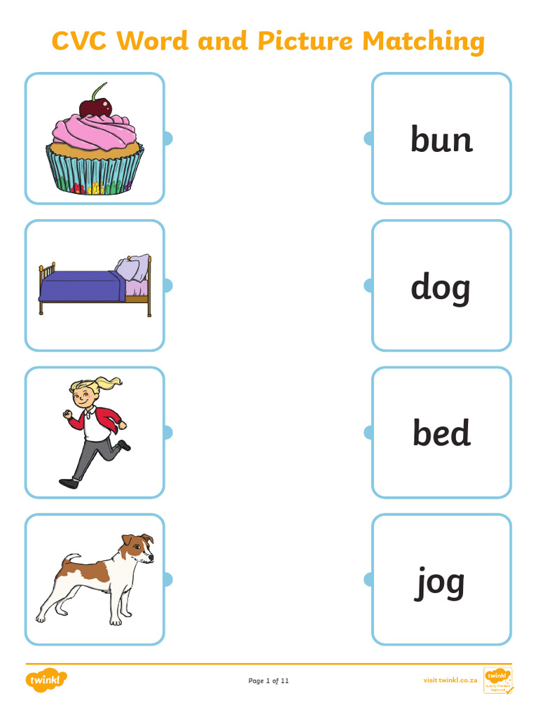CVC Word Matching for Kids | PDF
