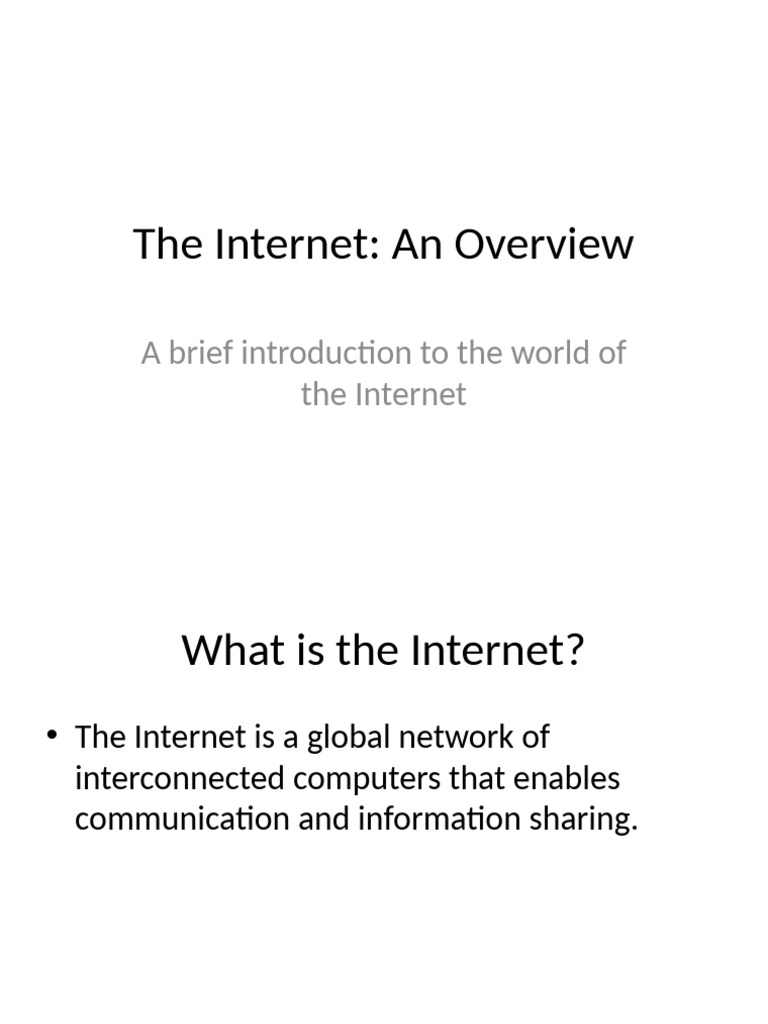 Internet Presentation | PDF