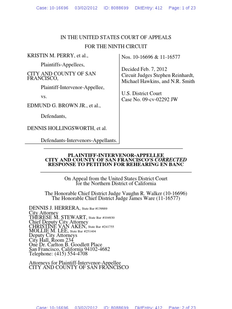 Plaintiff-Intervenor-Appellee City and County of San Francisco'S ...