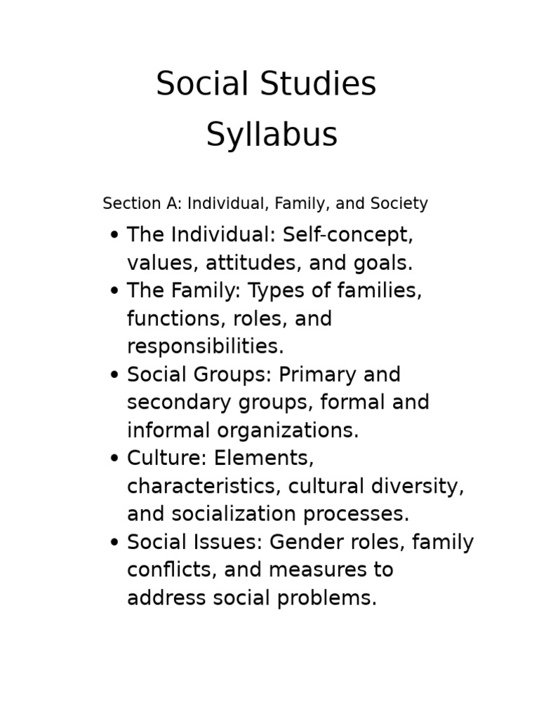 Social Studies 2260 Syllabus Overview | PDF