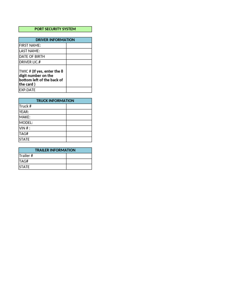 Port Security System Info - For Carriers | PDF