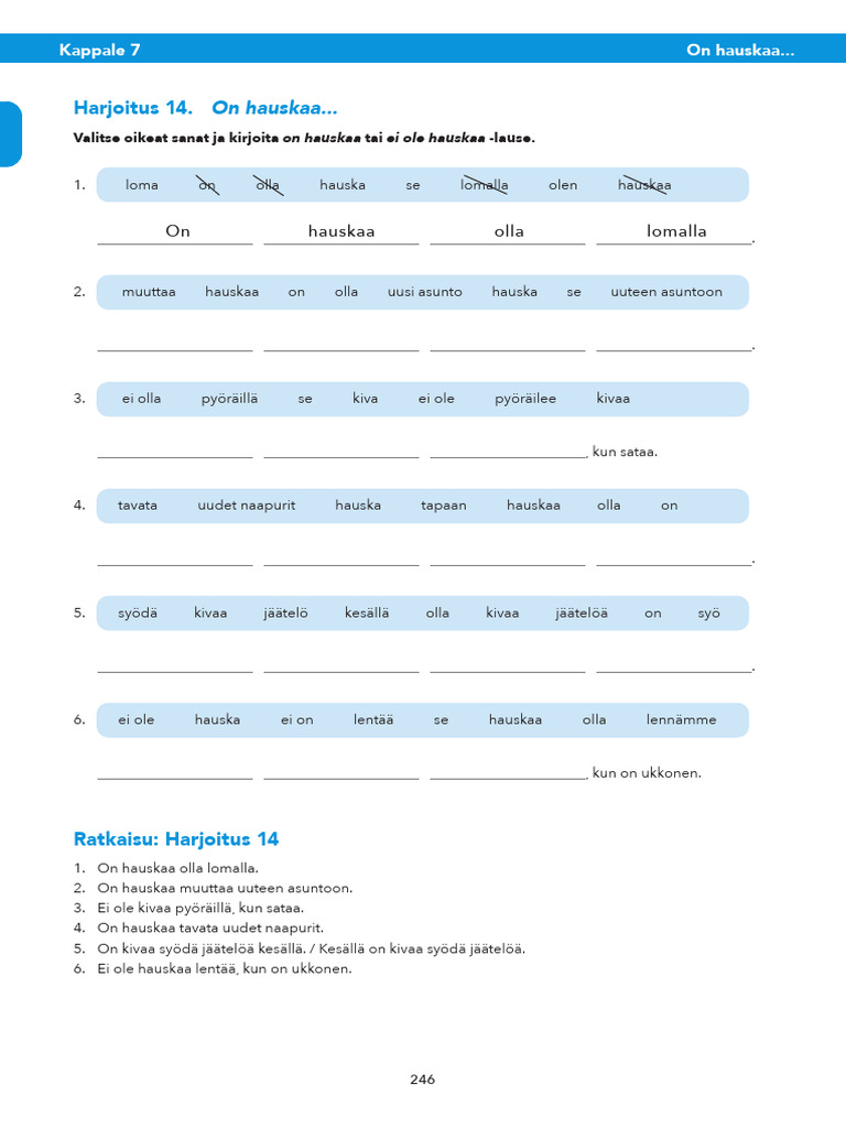 On Hauskaa... Harjoitus | PDF