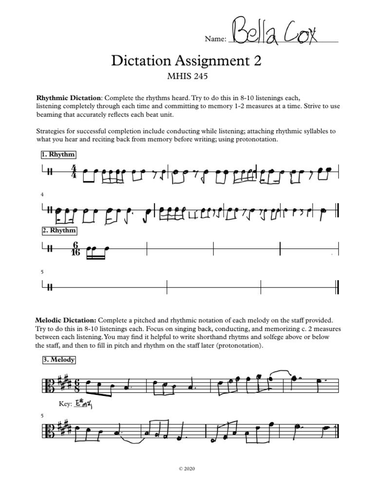 Dictation Assignment 2-1 | PDF