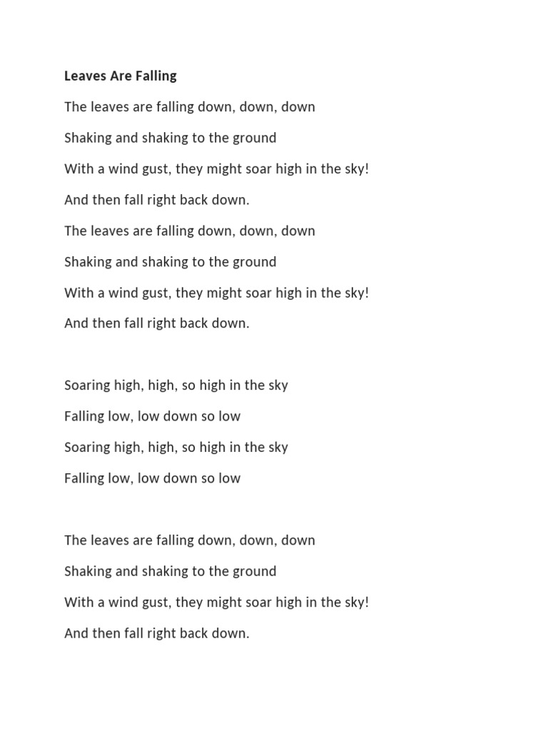 Last Leaves Falling Poem | PDF