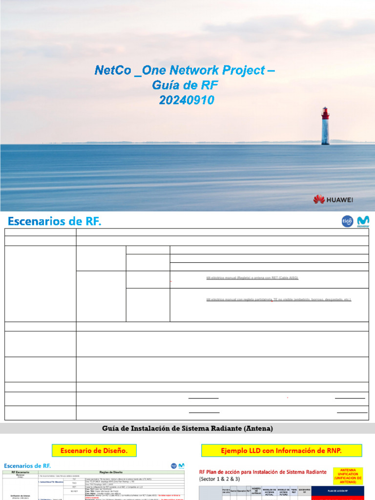 NetCo - One Network Project Guia RF Suppliers Spanish | PDF | Antena (Radio) | Telecomunicaciones