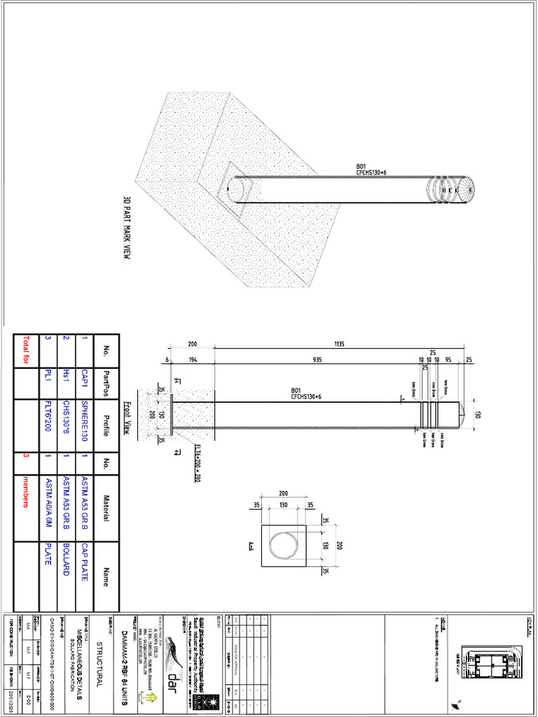 Dam2 01 010 Dah TS8 1 ST DWG 605 S00 | PDF
