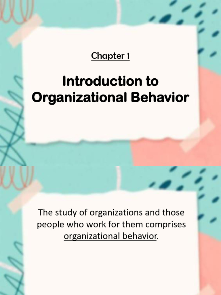 HBO Chapter 1 Introduction To Organizational Behavior - 090327 | PDF | Employment | System