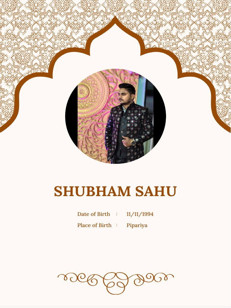 Biodata Shubham Sahu Bhopal | PDF
