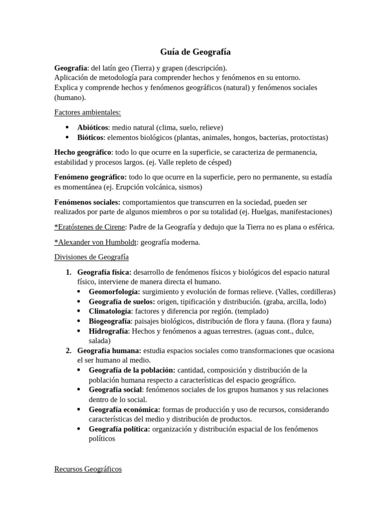 Guía Completa de Geografía y Fenómenos | PDF | Ecuador | Dom
