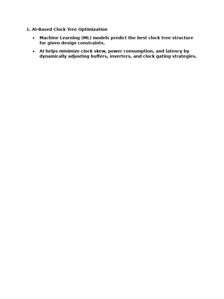 AI-Based Clock Tree Optimization | PDF