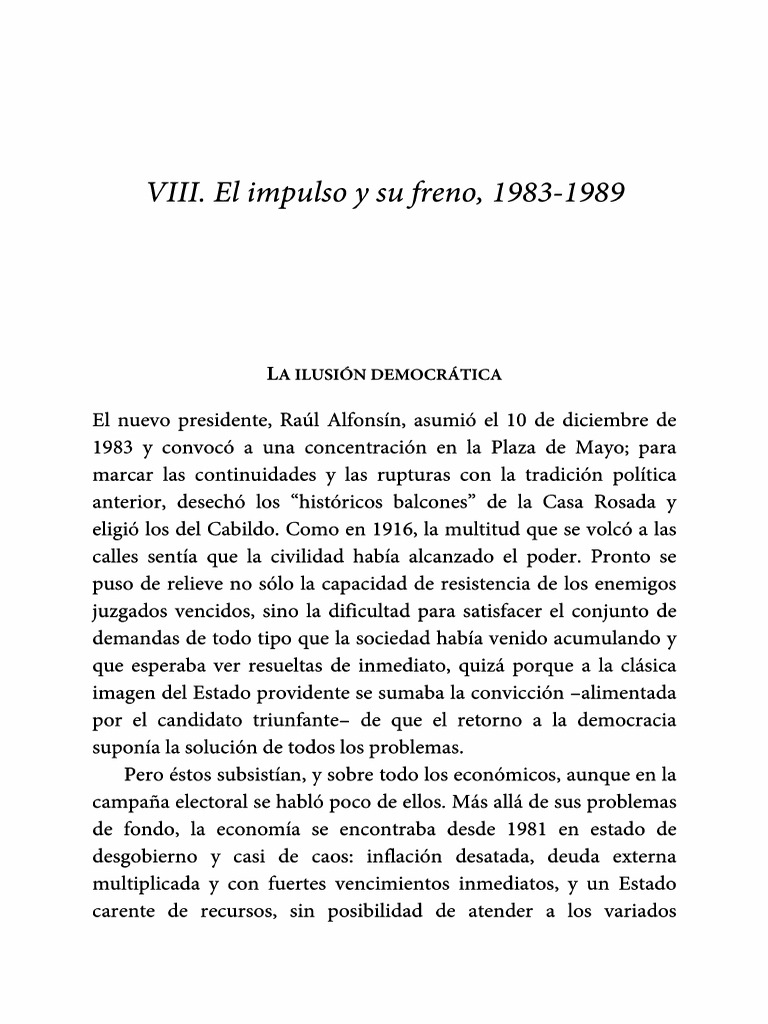 Material de Historia Breve Historia Contemporanea de La Argentina ...