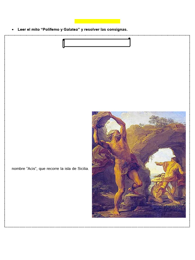 El Mito de Polifemo y Galatea | PDF