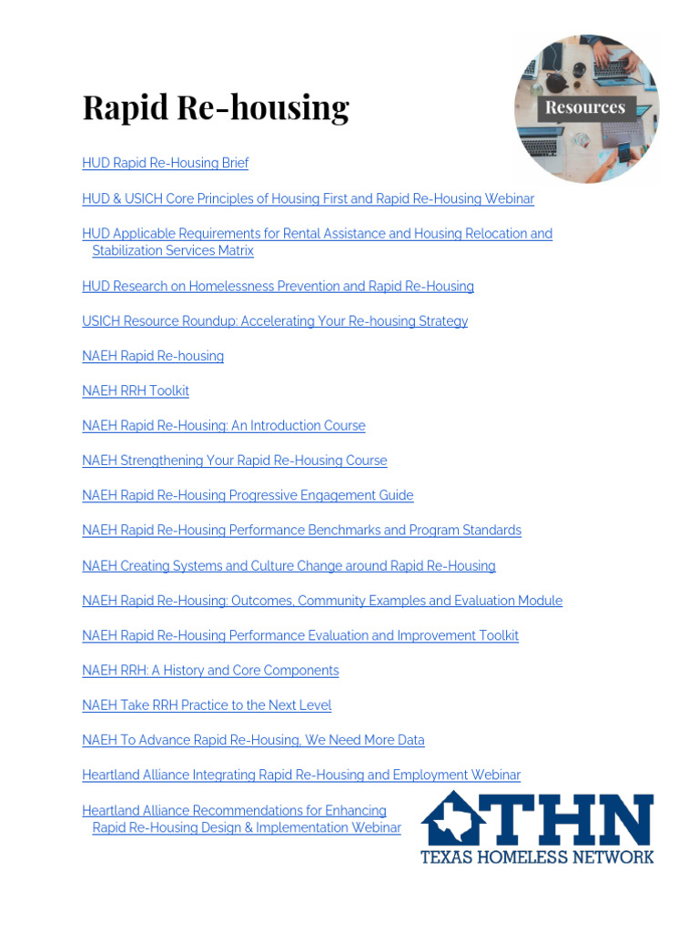 Rapid Re Housing Resources | PDF