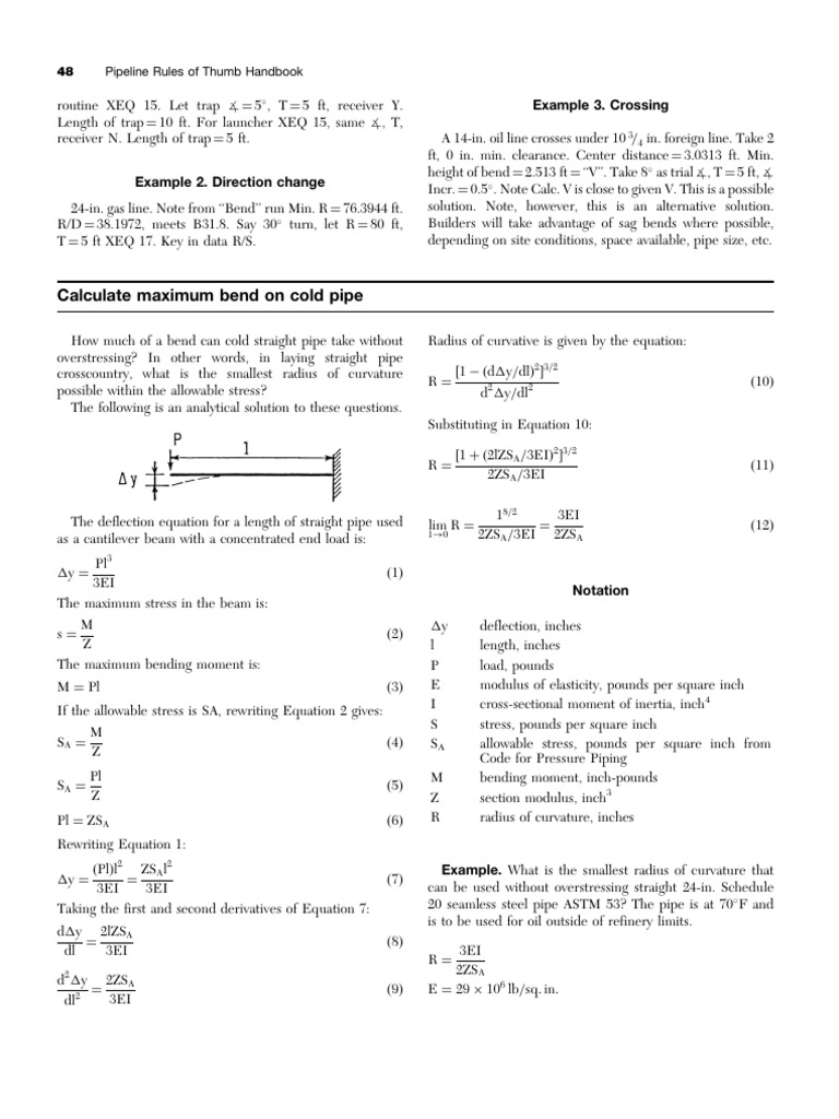 Minimum Radius - Curvatura Natural de Caño | PDF | Bending | Angle