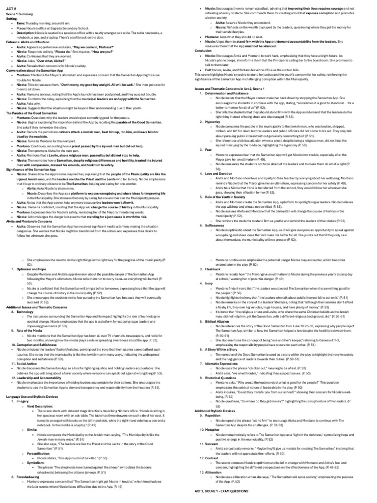samaritan print | PDF | Question | Classroom
