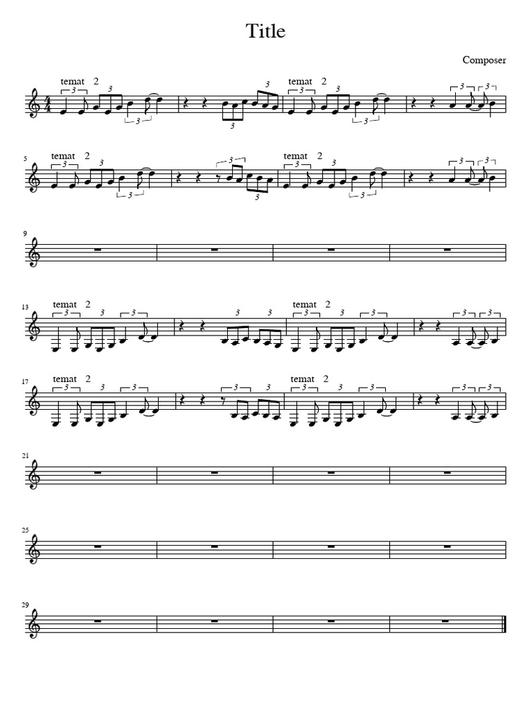 Title: Composer Temat 2 Temat 2 | PDF