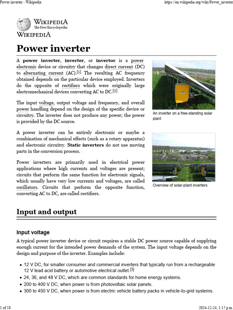 Inverter | PDF | Power Inverter | Rectifier