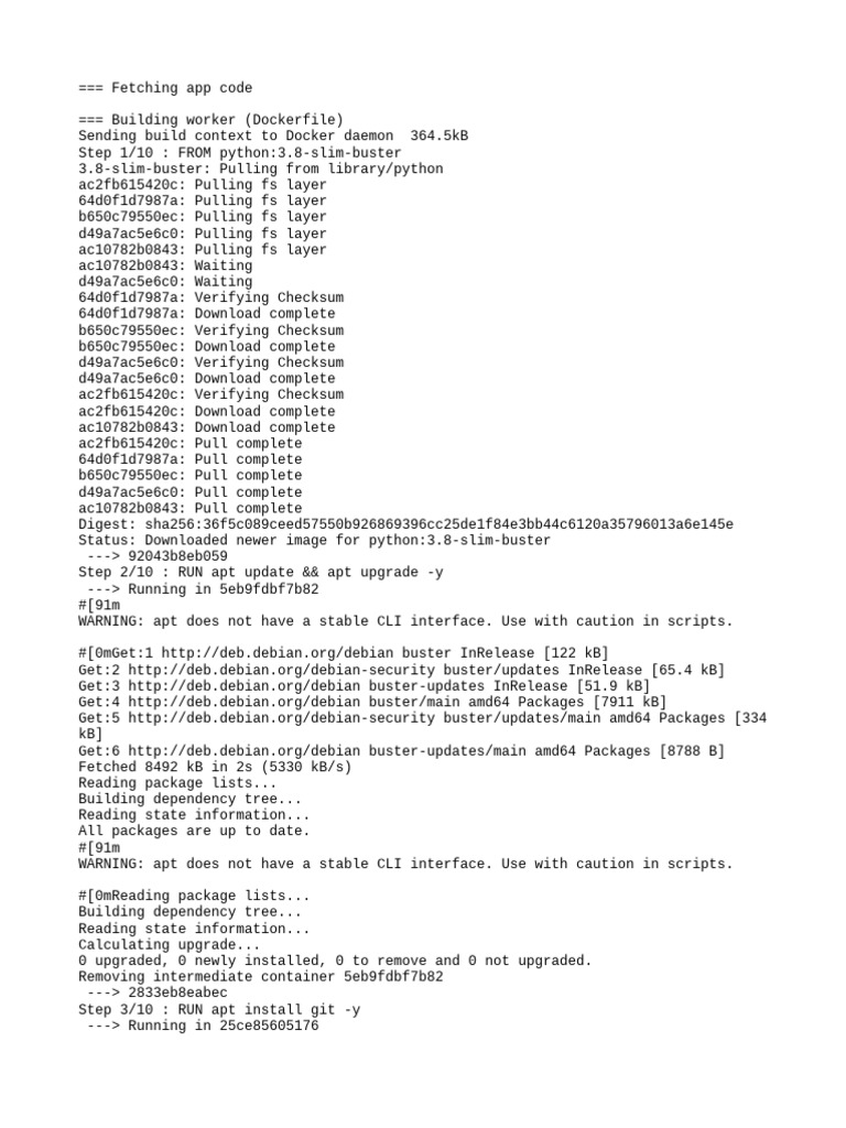 Dockerfile for Python 3.8 Setup | PDF | Software Engineering | Operating System Technology