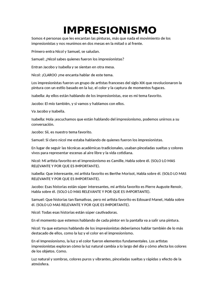 IMPRESIONISMO | PDF | Impresionismo | Pinturas