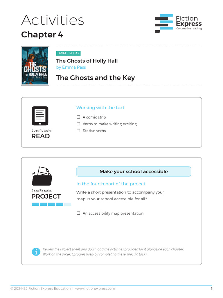 Student Activities The Ghosts of Holly Hall Chapter 4 L1 A2 | PDF