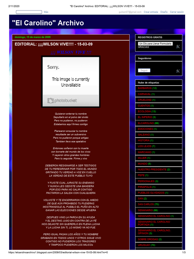 Wilson Vive!!!! - 15-03-09 | PDF