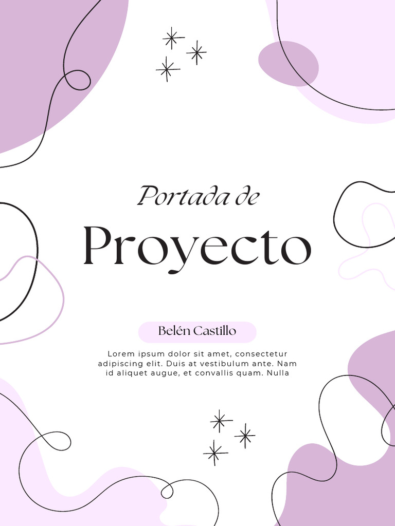 Documento Portada de Proyecto Aesthetic Rosa y Lila 3 | PDF