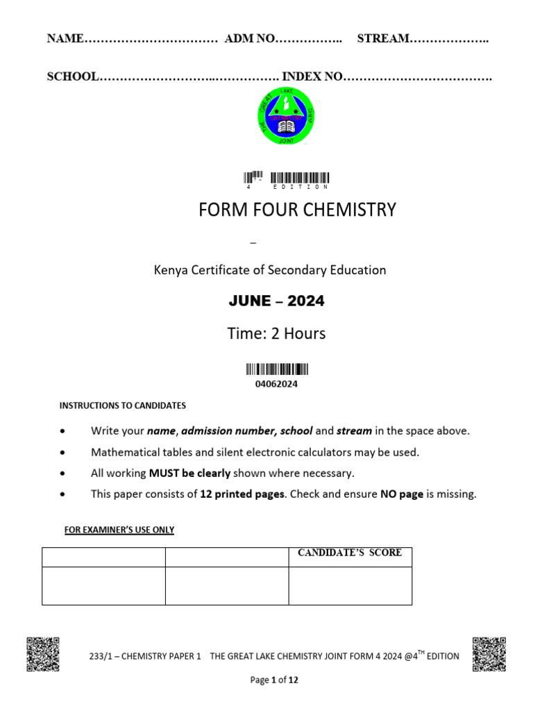 GLC PP1 4TH Edition 2024 | PDF | Ion | Chemical Elements