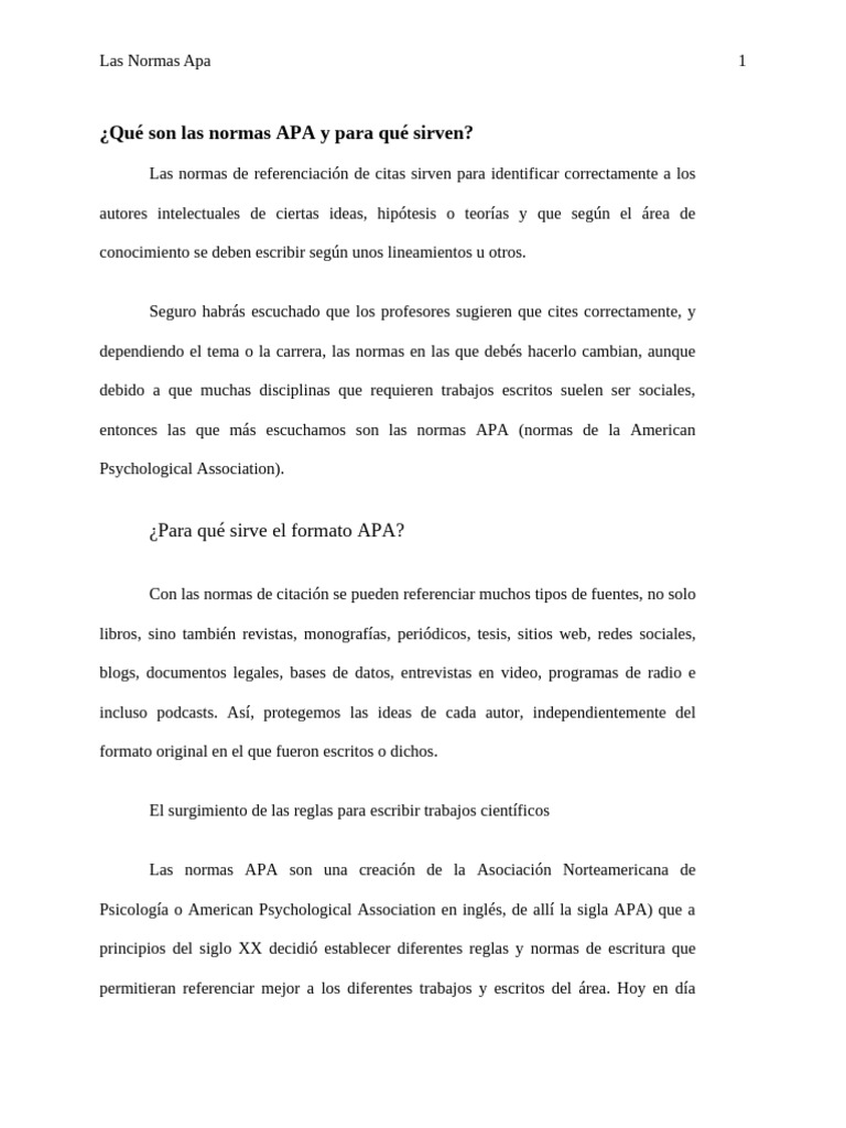 Qué Son Las Normas APA y para Qué Sirven | PDF | Estilo apa