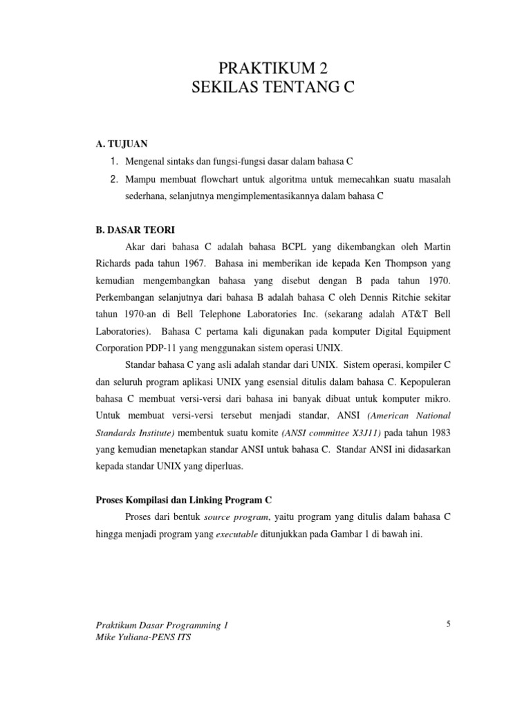 Pengenalan Dasar Pemrograman C | PDF