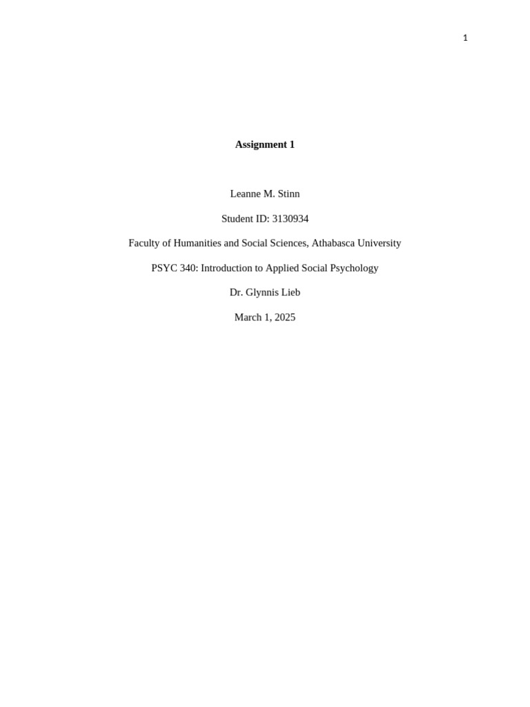 Social Psychology Assignment Insights | PDF | Morality | Deception