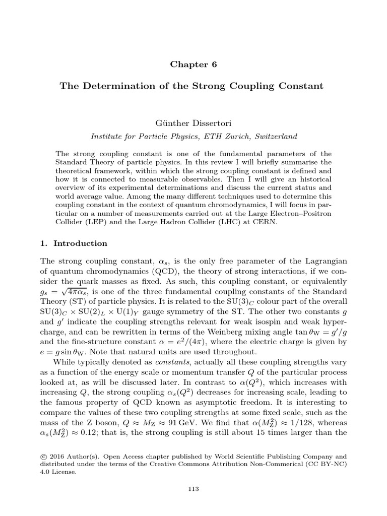 On The Constant of Strong Interaction | PDF | Fundamental Interaction ...