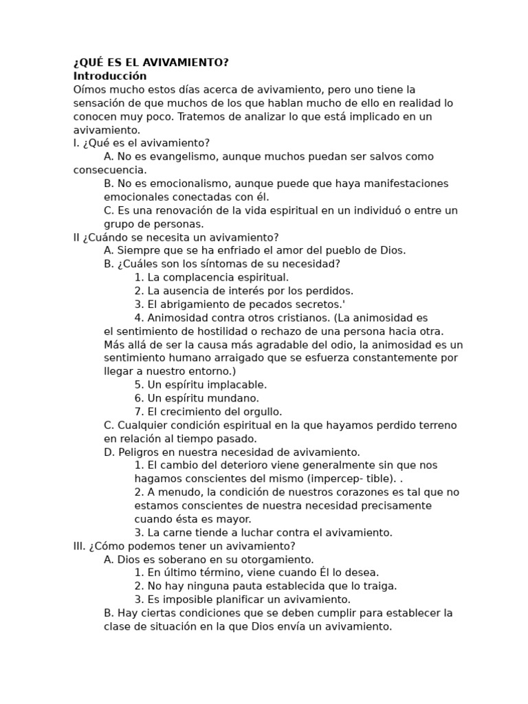 Definición de Avivamiento | PDF | Filisteos | Arca de la Alianza