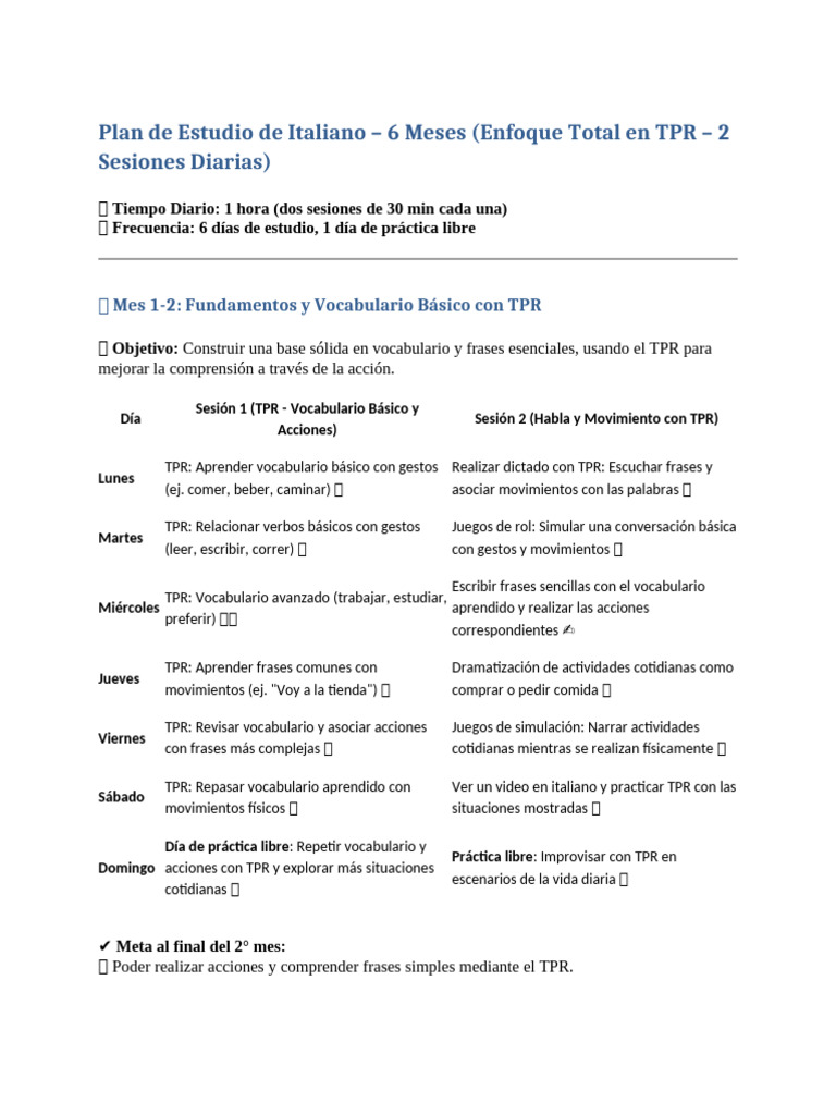 Metodo TPR | PDF | Léxico | Cognición