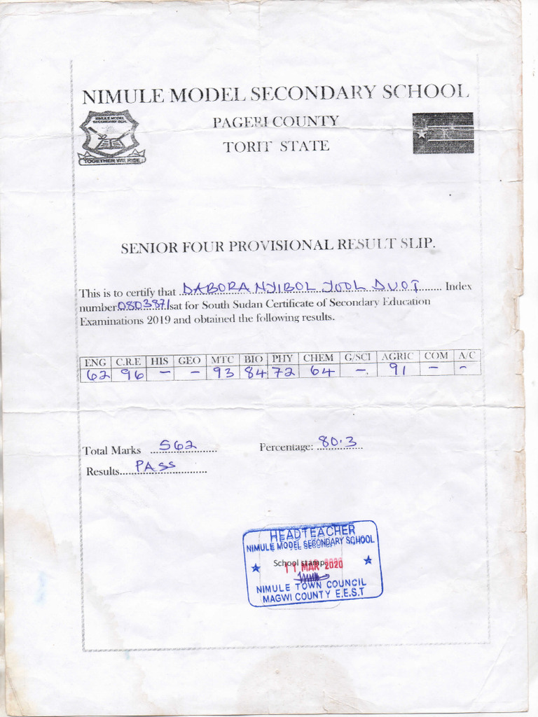 Result Slip. Recommendation | PDF