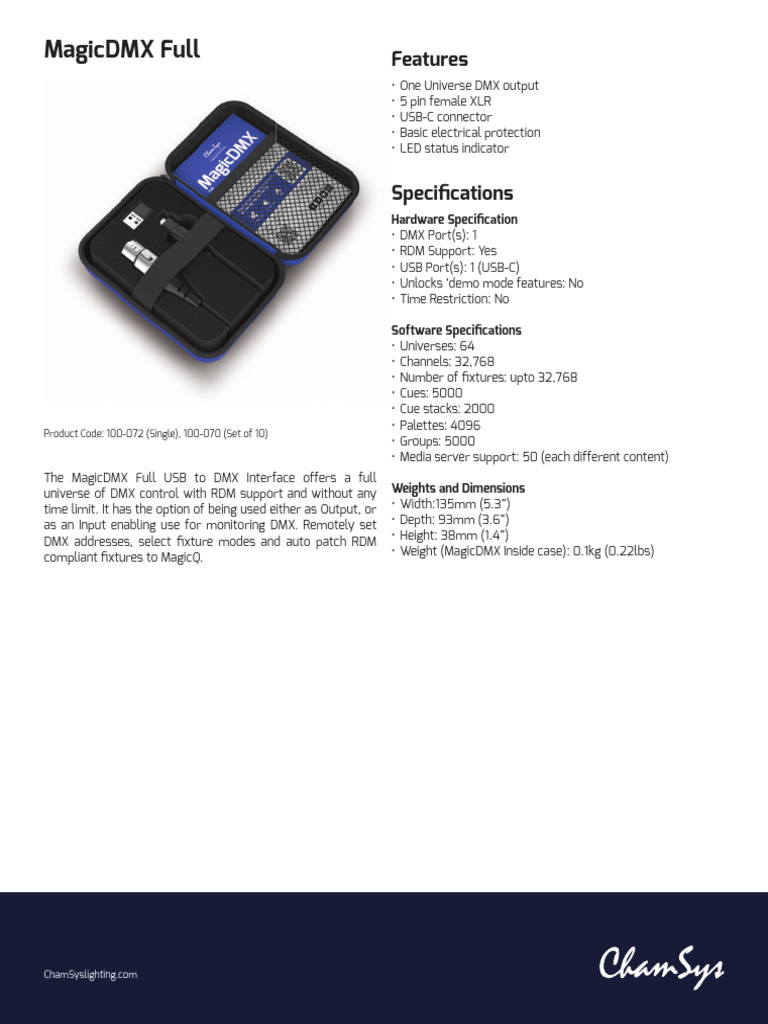 MagicQ Magic DMX Full-Cutsheet | PDF | Computing | Computer Standards