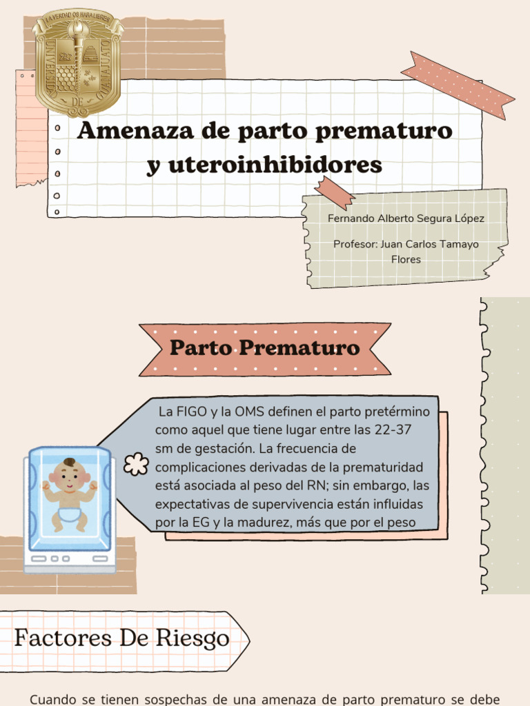 9.- Amenza De Parto Prematuro y Uteroinhibidores | PDF