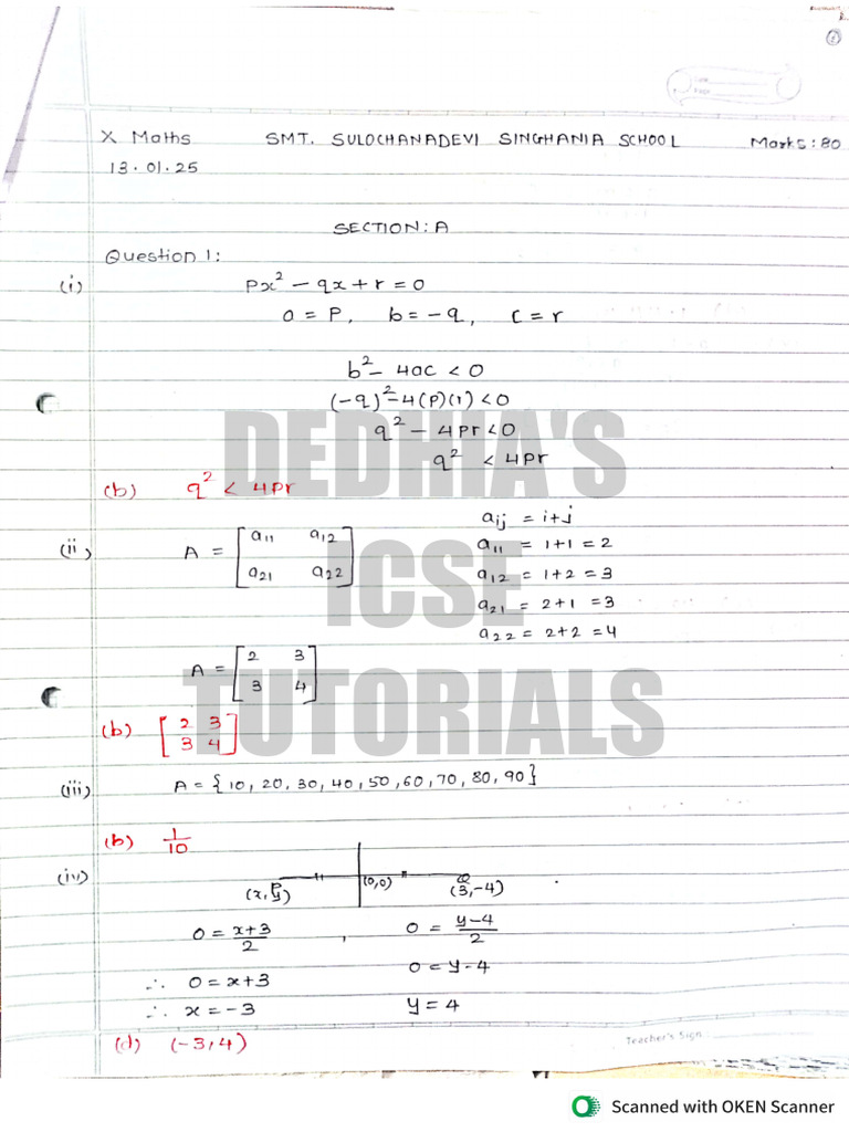 Sulochanadevi Singhania Prelim | PDF