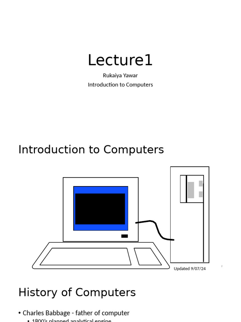 Lec1-Fall2022-07032023-103844am | PDF | Printer (Computing) | Random Access Memory
