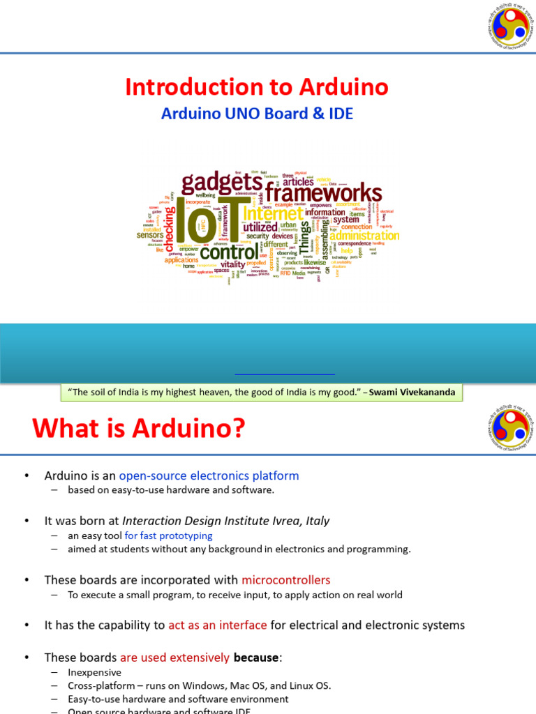 IoT PPT04 Intro Arduino Board and IDE | PDF | Arduino | Computer Science