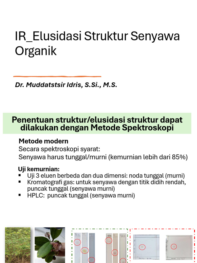 Elusidasi Struktur Senyawa Organik IR | PDF