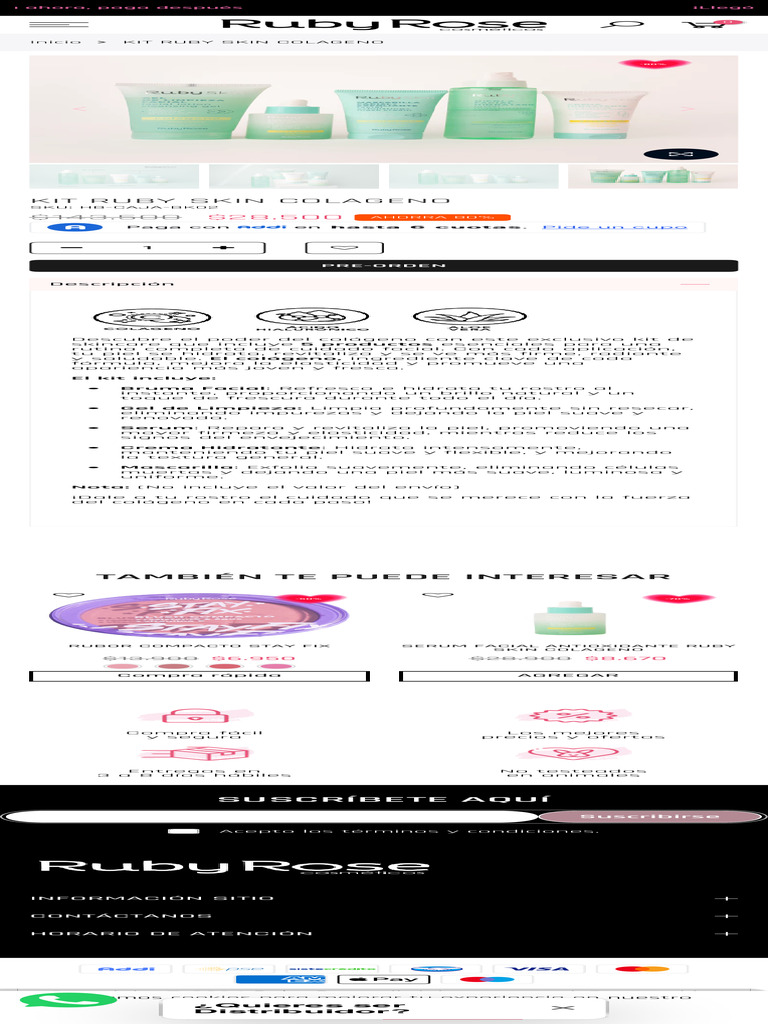 KIT RUBY SKIN COLAGENO - Ruby Rose Oficial | PDF