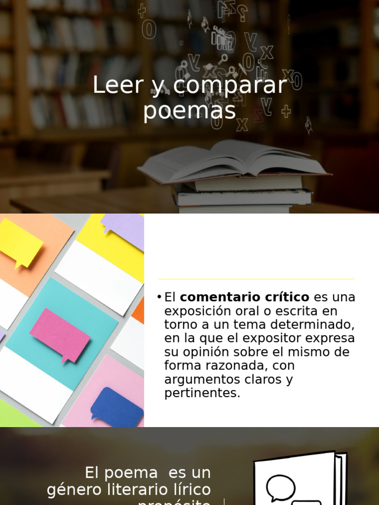 Leer y Comparar Poemas | PDF | Poesía | Escritura