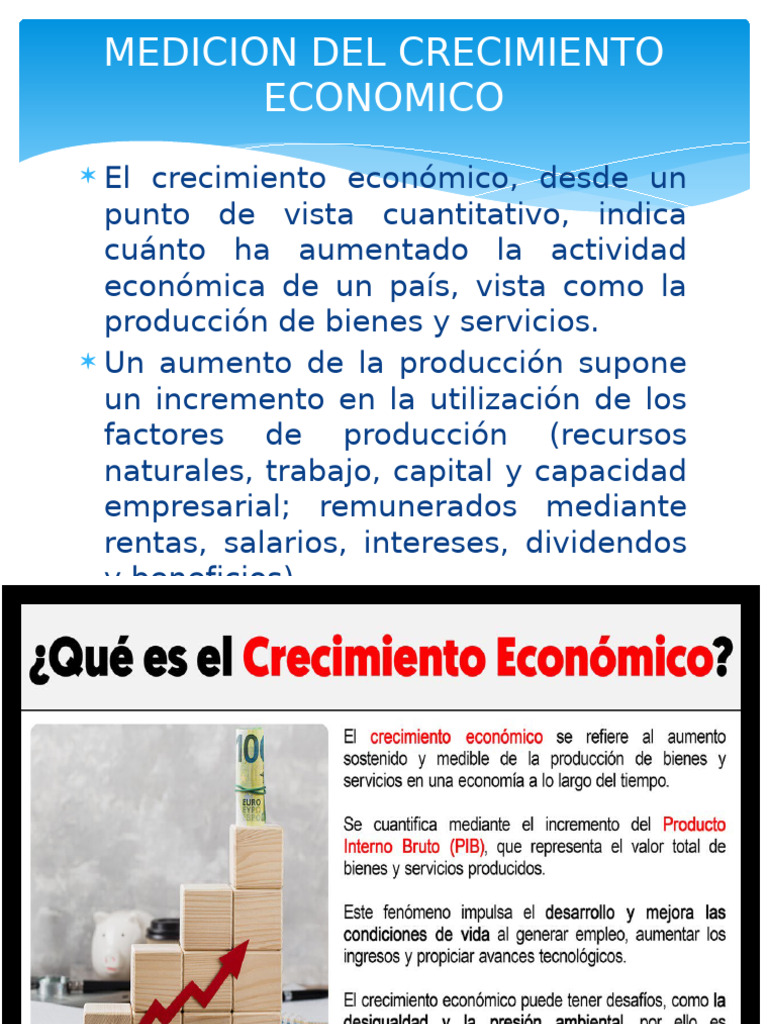 Medición del PIB y Crecimiento Económico | PDF | Producto Interno Bruto | Crecimiento económico