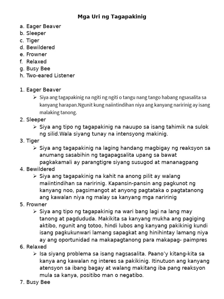 Uri ng tagapakinig | PDF