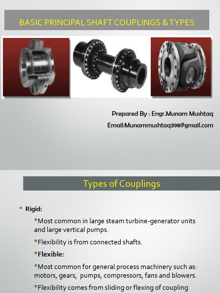 Coupling Principal Types | PDF | Mechanical Engineering | Mechanics