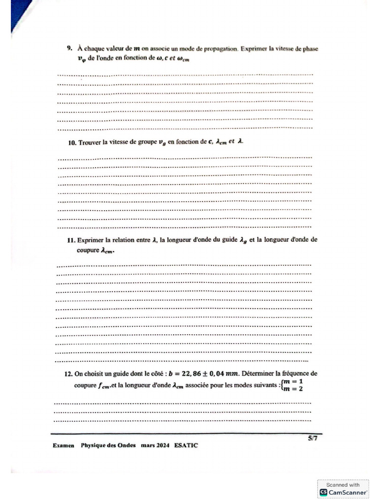 Devoir Et Examens | PDF