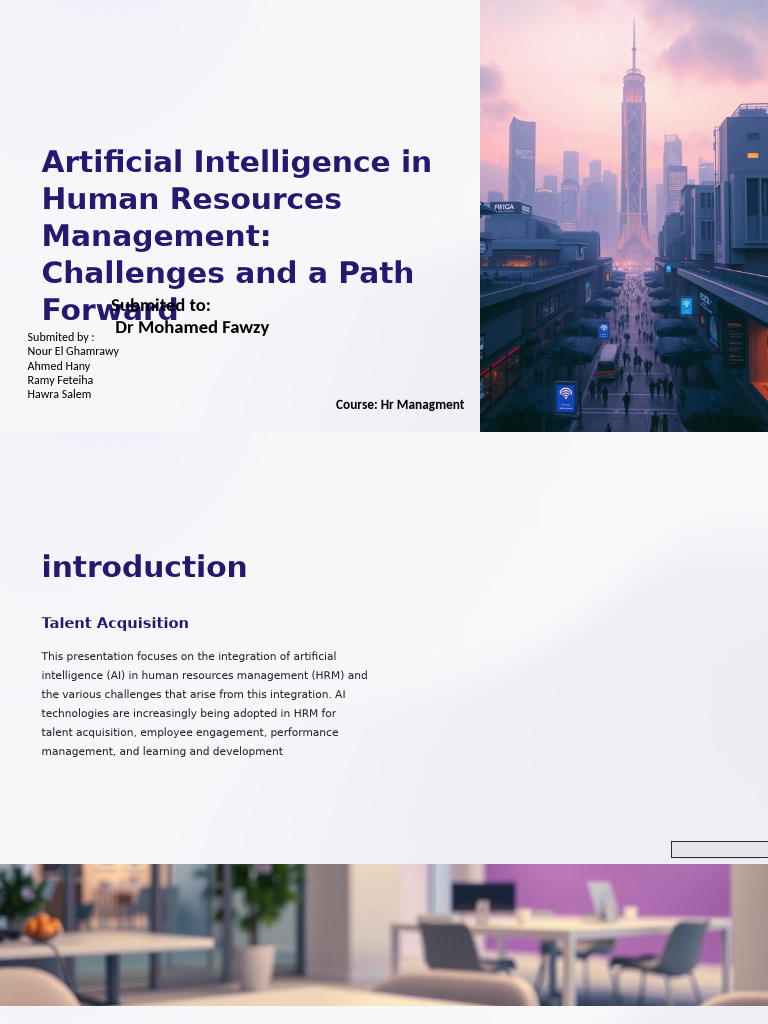 AI in HRM: Challenges and Solutions | PDF | Artificial Intelligence ...