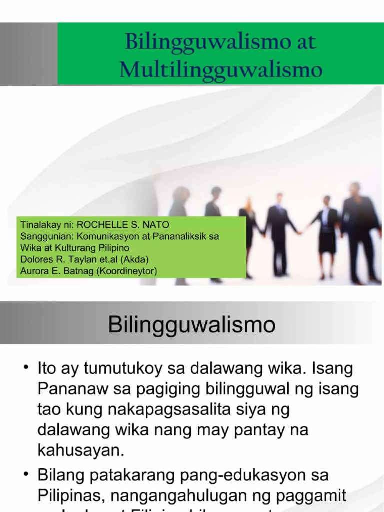 3rd Lesson Bilingualismo at Multilingualismo | PDF