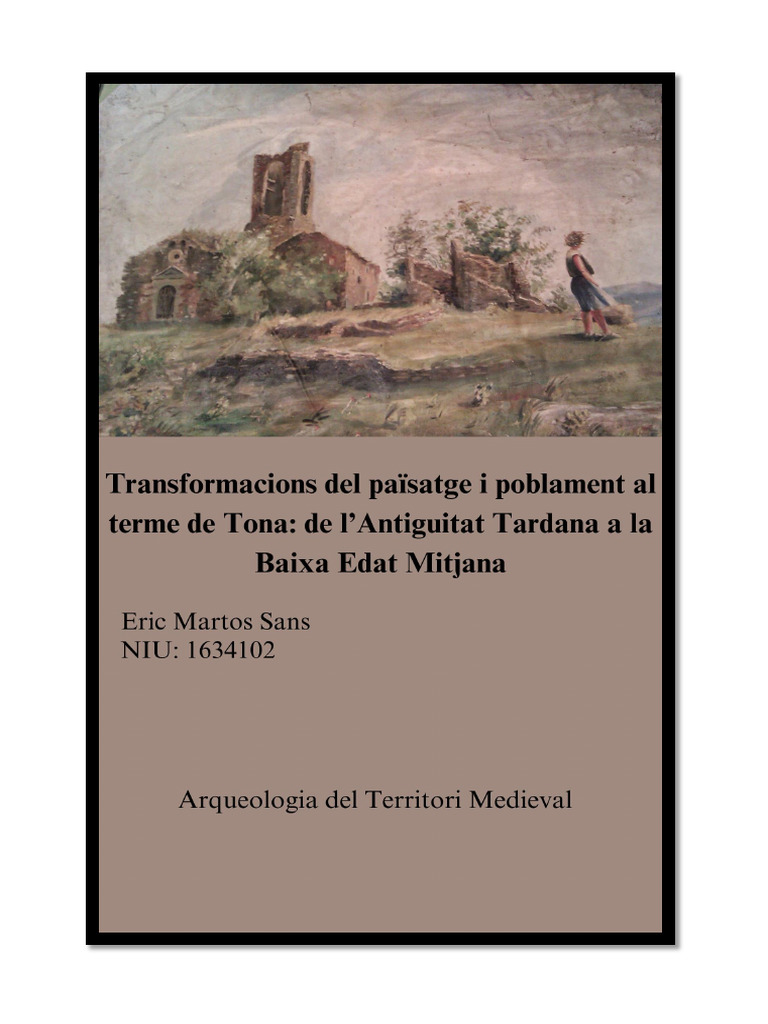 Treball de L'assignatura Arqueologia Del Territori Medieval | PDF