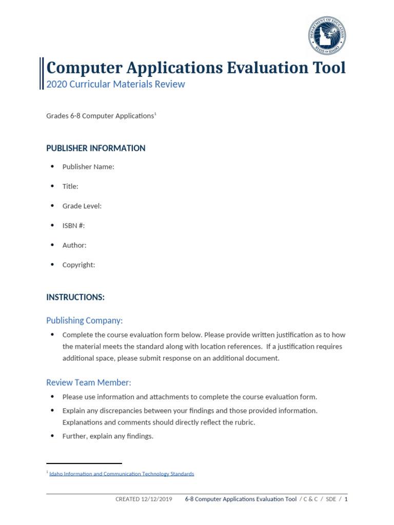 6 8 Computer Applications Evaluation | PDF | Educational Technology ...